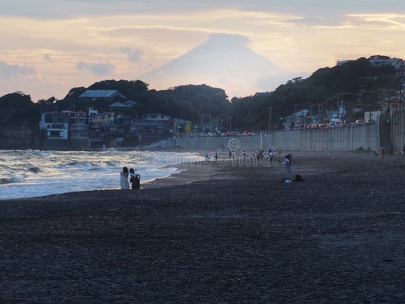 Enoshima editorial photography. Image of mountain, sunset - 260933182