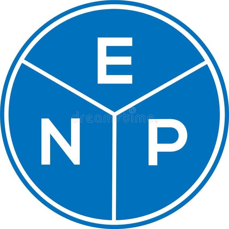 ENP Letter Logo Design on White Background. ENP Creative Circle Letter ...