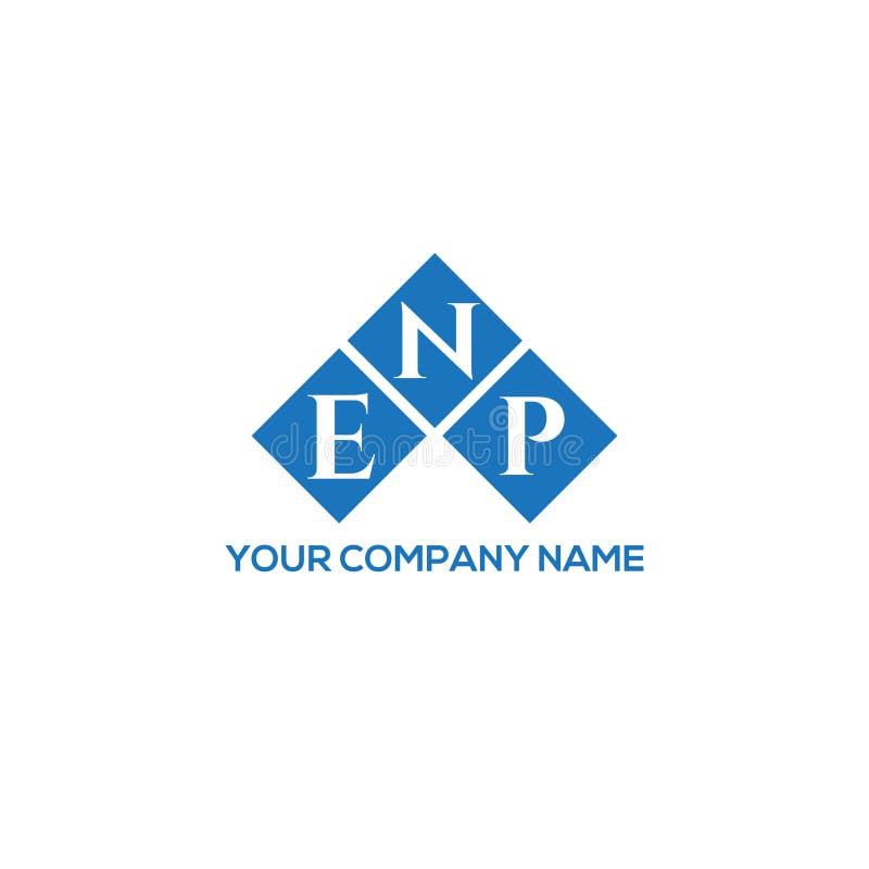 ENP Letter Logo Design on WHITE Background. ENP Creative Initials ...