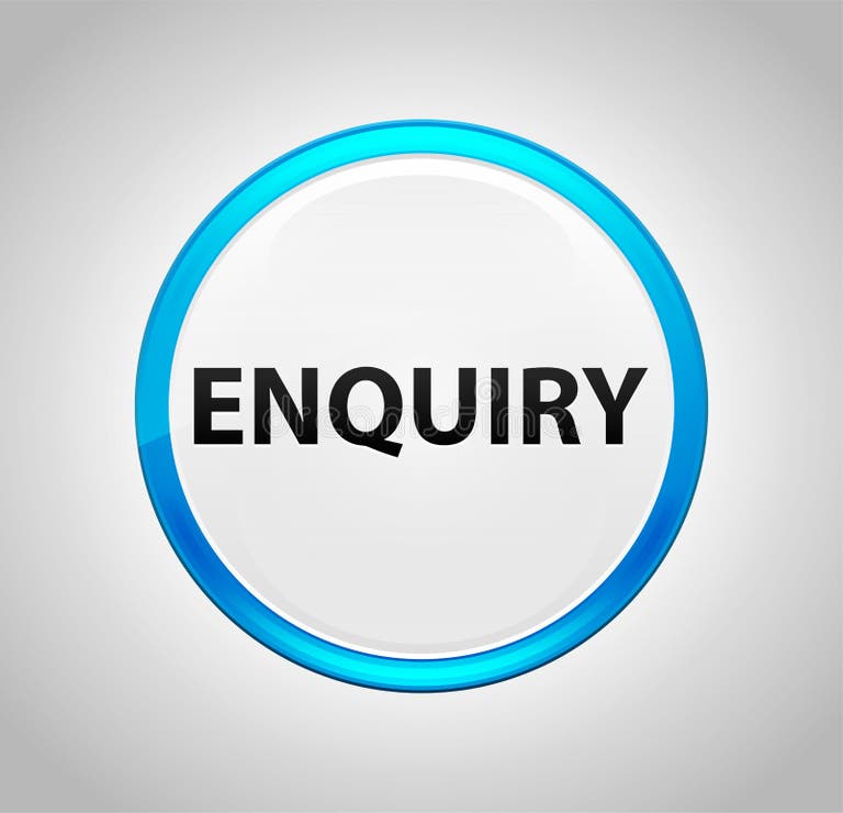 Enquiry Round Blue Push Button Stock Illustration - Illustration of ...
