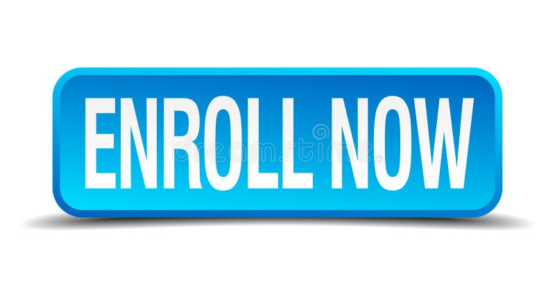 Enroll Now Blue Paper Speech Bubble Stock Vector - Illustration of ...