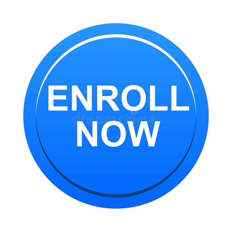 Enroll now button stock vector. Illustration of company - 121800157