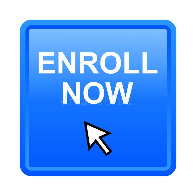 Enroll now button stock vector. Illustration of business - 121800666