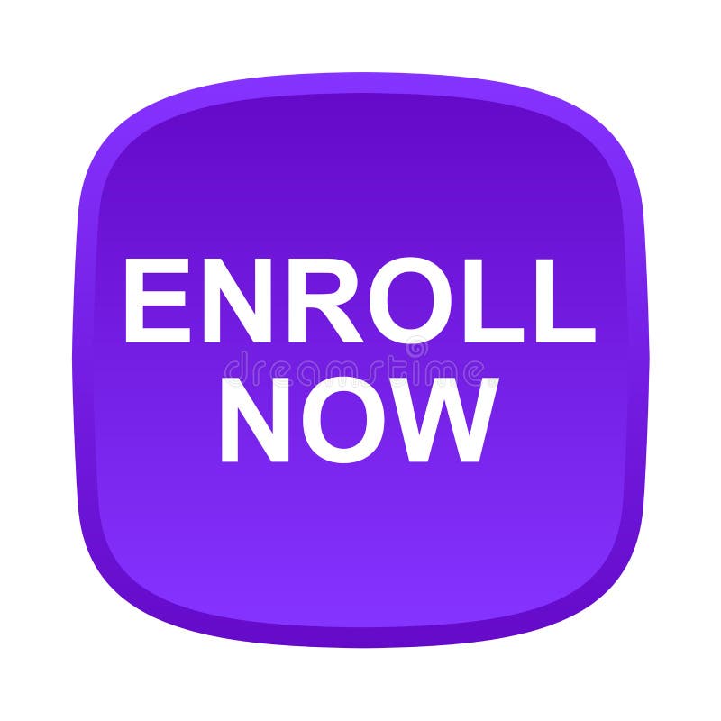 Enroll now button stock vector. Illustration of apply - 121800552