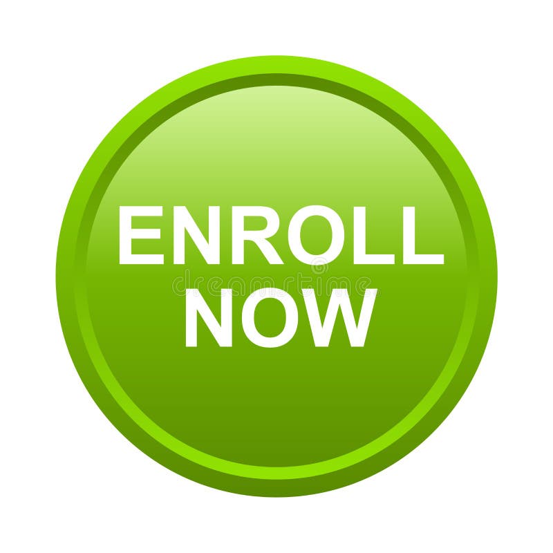 Enroll now button stock vector. Illustration of enroll - 121800457