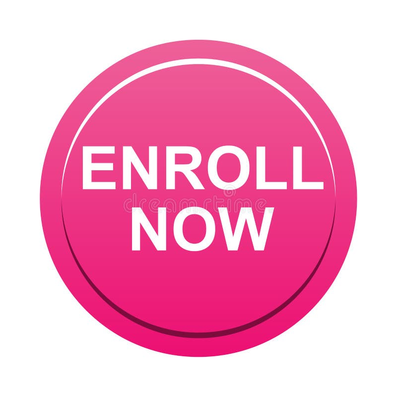 Enroll now button stock vector. Illustration of communication - 121800259