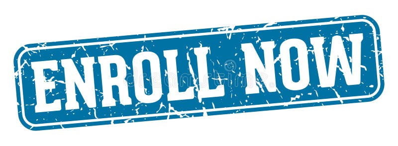 Enroll Now Rectangular Sign. Enroll Now Stamp Stock Vector ...