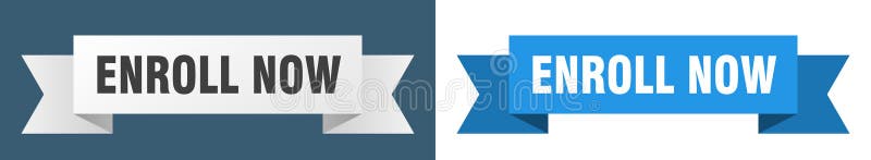 Enroll Now Ribbon. Enroll Now Isolated Paper Sign. Banner Stock Vector ...