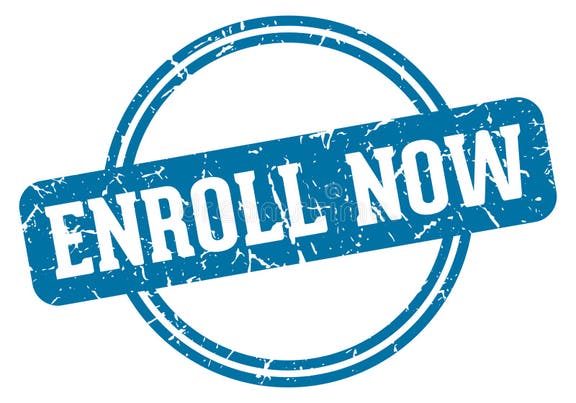 Enroll now stamp stock vector. Illustration of element - 360708872