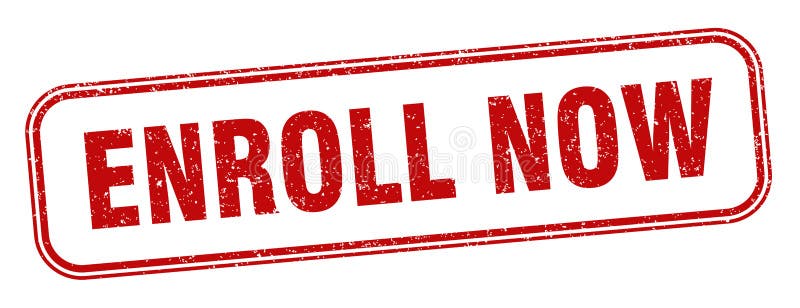 Enroll Now Red 3d Square Button Stock Vector - Illustration of club ...