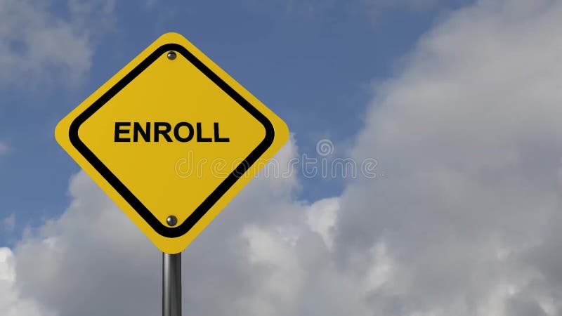 Enroll sign stock footage. Video of graphic, register - 80802472