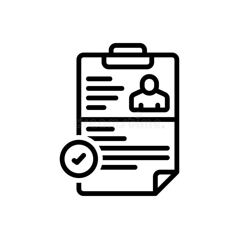 Black Line Icon for Enrollment, Nomination and Application Stock Vector ...