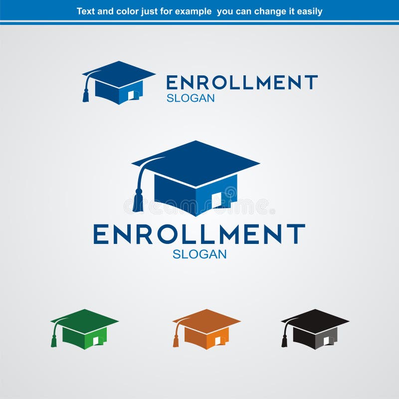 Enrollment Logo stock vector. Illustration of minute - 83942808