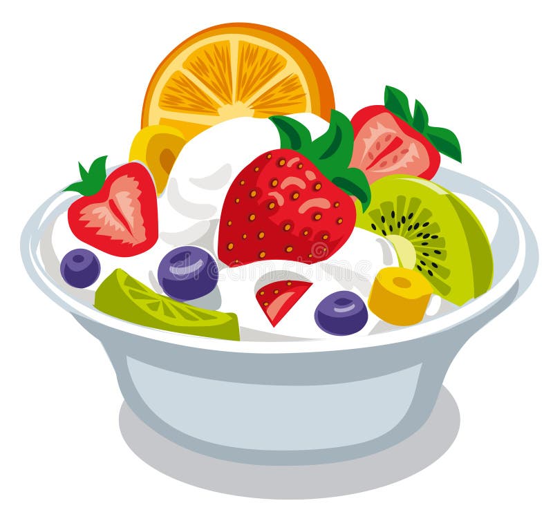 Icono De Conjunto De Dibujos Animados Aislados Para Ensalada De Frutas ...