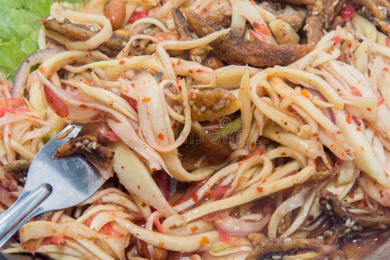 Ensalada Verde Picante Del Mango Foto de archivo - Imagen de alimento ...