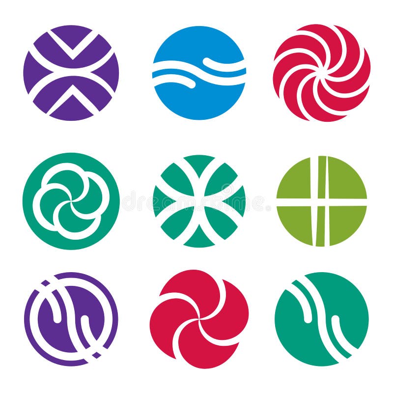 Ensemble Abstrait D'icône, Collection De Symboles De Vecteur ...