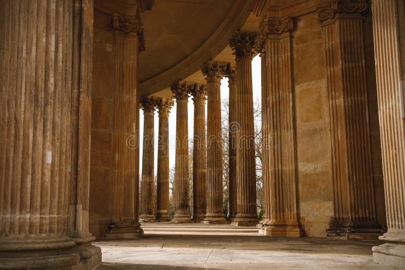 An Ensemble Consisting of Classical Columns Stock Photo - Image of ...