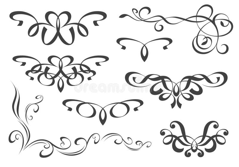 Ensemble D'éléments Décoratifs Illustration de Vecteur - Illustration ...