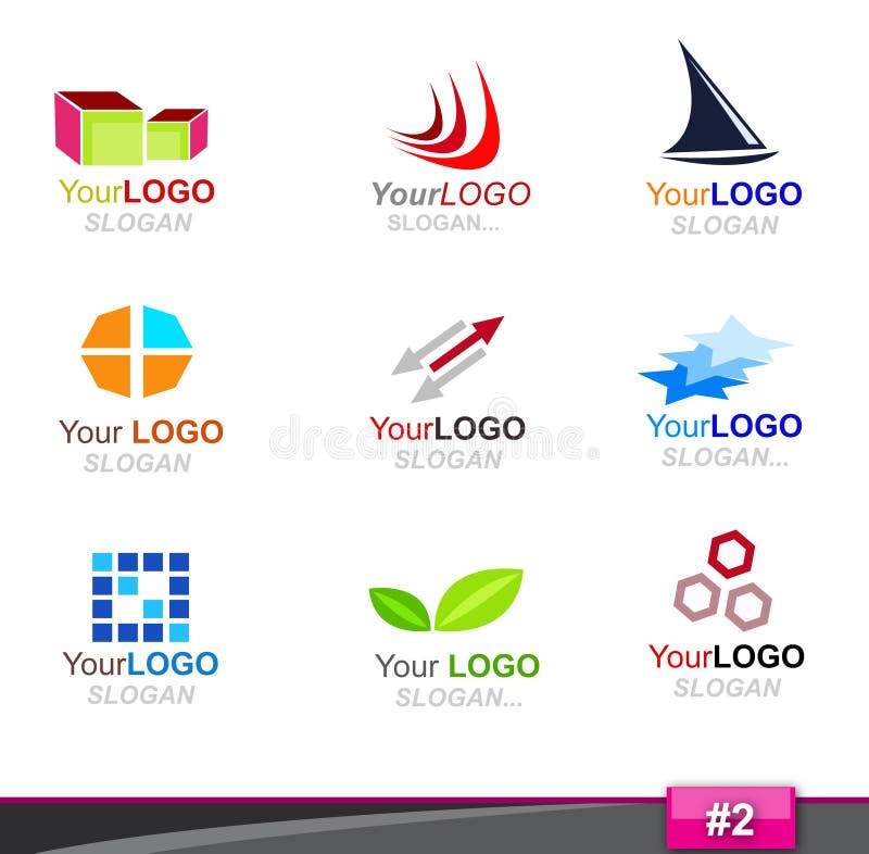Ensemble D'éléments De Logo, Partie Illustration Stock - Illustration ...