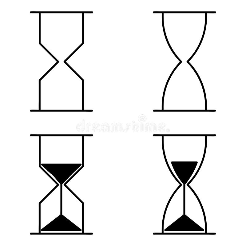 Ensemble D'icône De Sablier Illustration de Vecteur - Illustration du ...