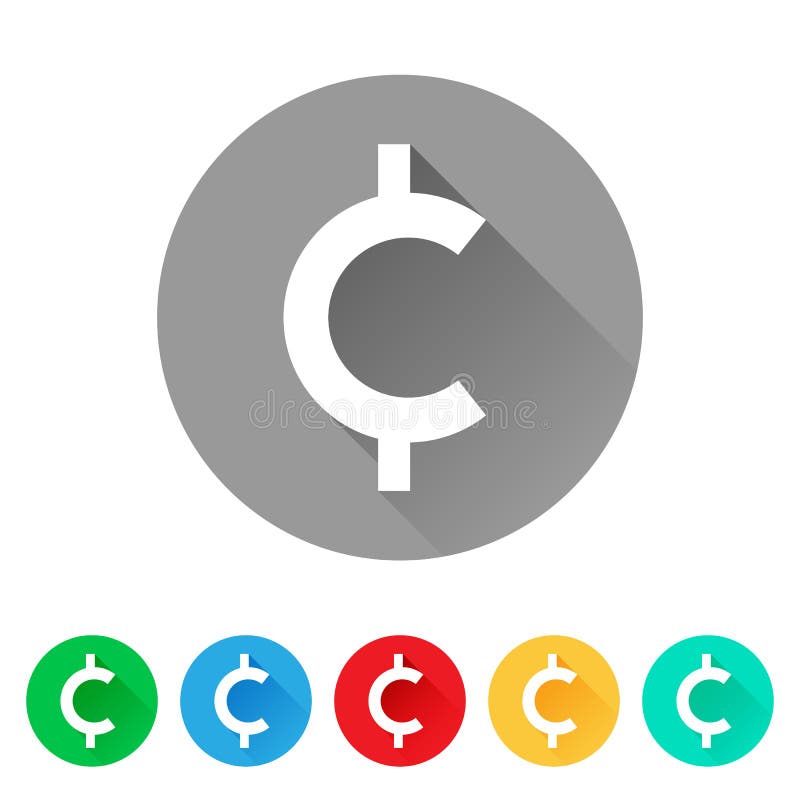 Ensemble D'icônes De Signe De Cent, Symbole Monétaire Illustration de ...