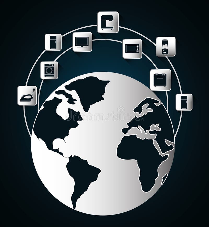 Ensemble D'icône D'appareils Internet De Conception De Choses Dessin De ...