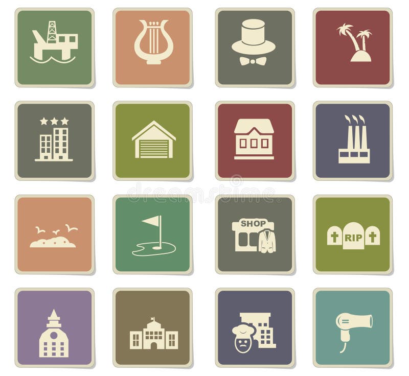 Ensemble D'icône D'infrastructure Illustration Stock - Illustration du ...