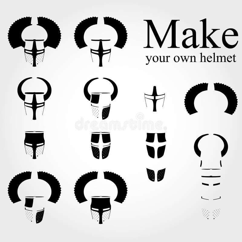 Ensemble d'icône de casque illustration de vecteur. Illustration du ...