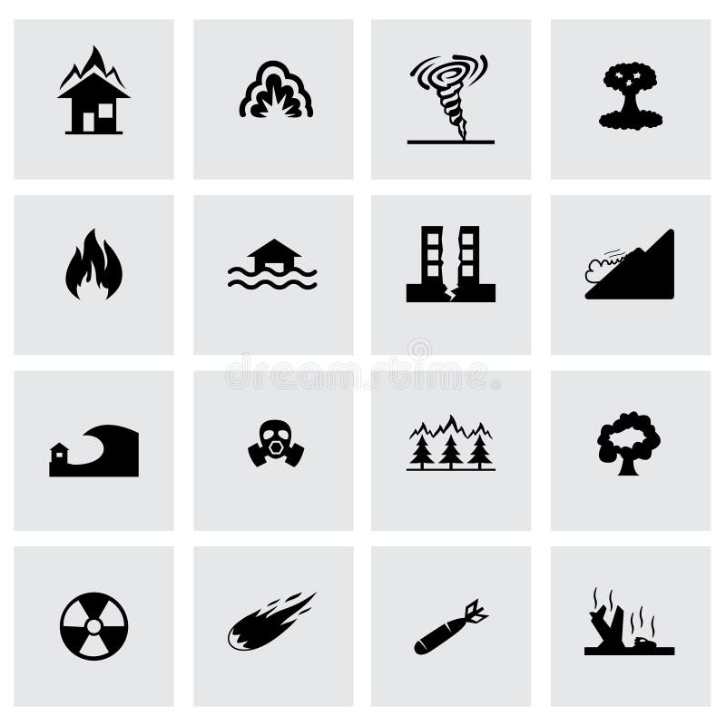 Ensemble D'icône De Catastrophe De Vecteur Illustration de Vecteur ...