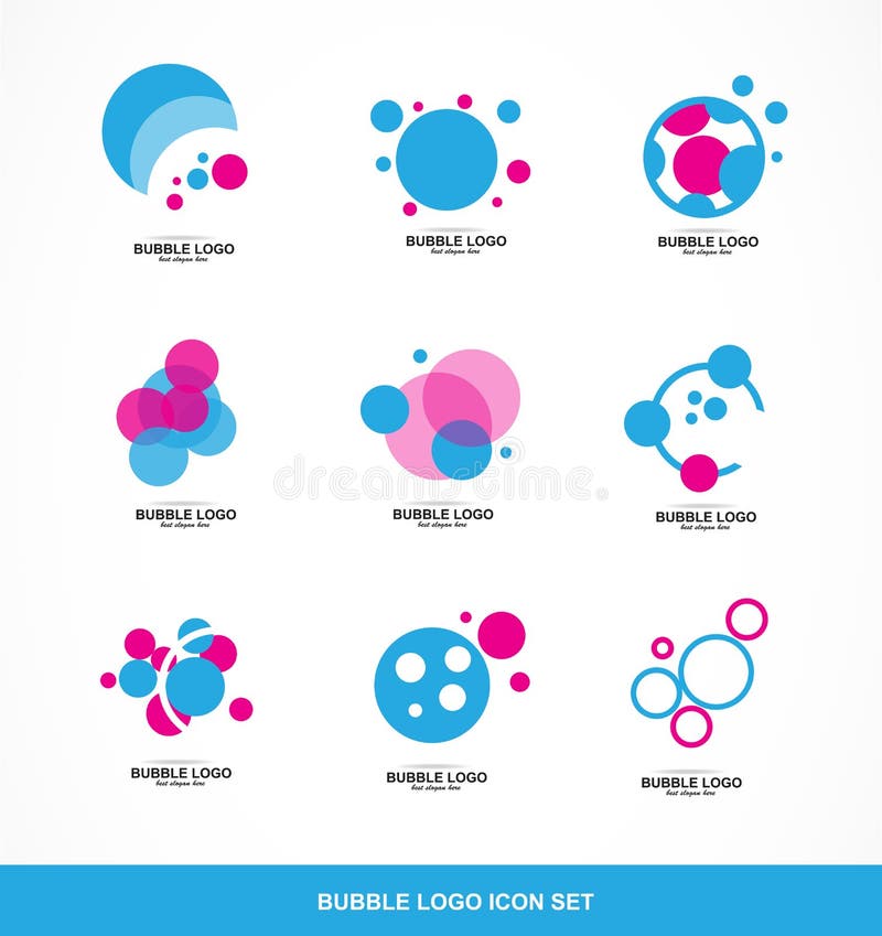 Ensemble D'icône De Logo De Cercle De Bulle Illustration de Vecteur ...