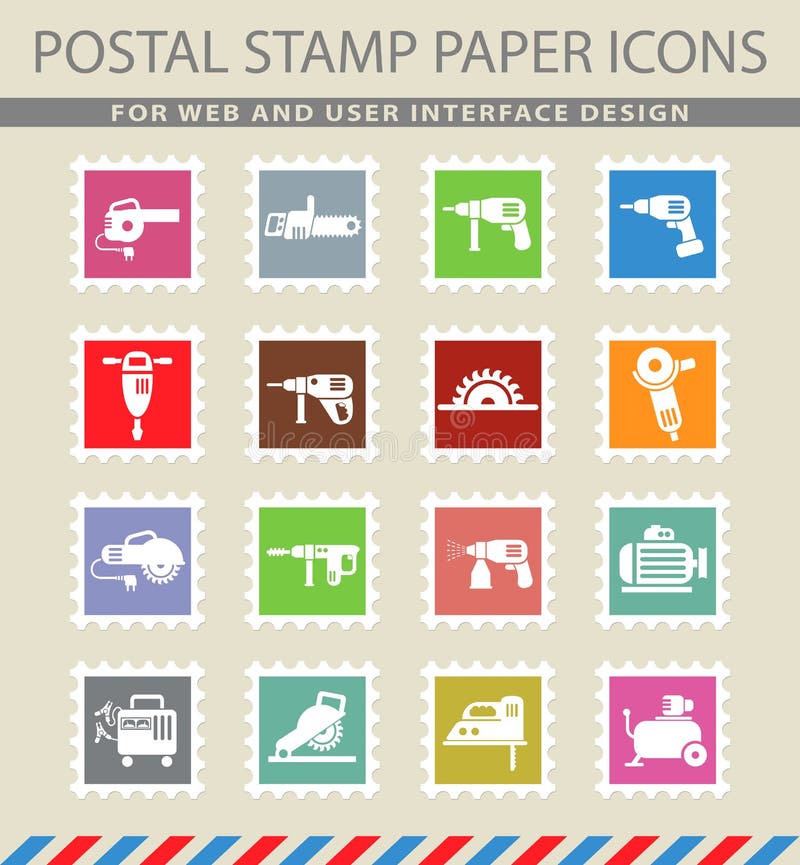 Ensemble D'icône De Machines-outils Illustration Stock - Illustration ...