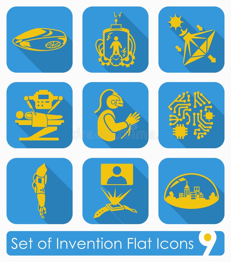 Le Signe De Moyens D'icônes D'invention Invente Et Des Symboles ...