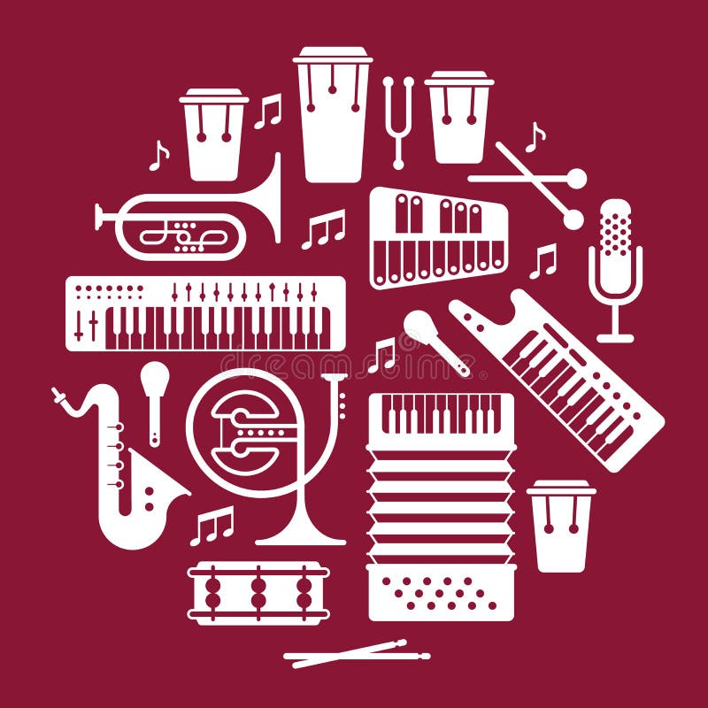 Ensemble D'instruments De Musique Illustration de Vecteur ... Ensemble D'instruments De Musique Illustration de Vecteur ...
