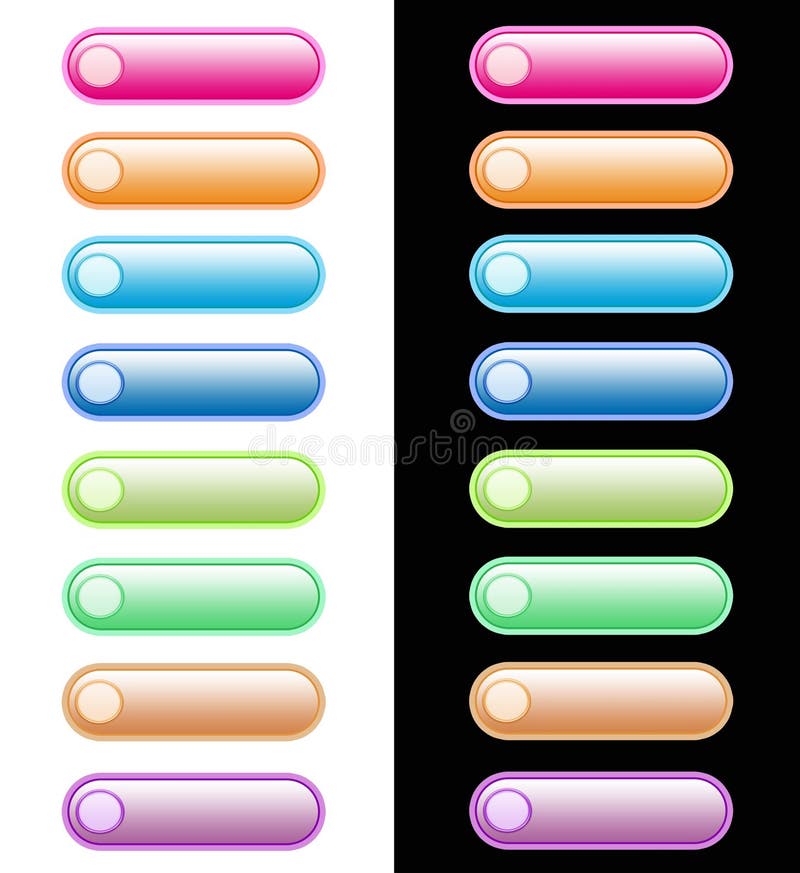 Ensemble De Boutons De Site Web Illustration Stock - Illustration du ...