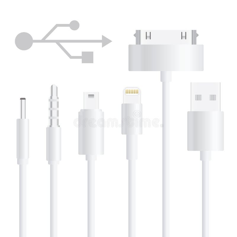 Collection De Connecteur Et De Ports Vectoriel Illustration USB ...