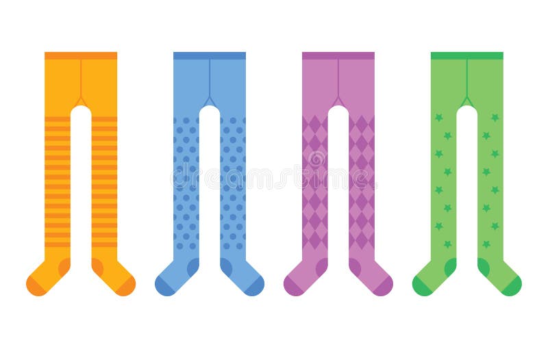 Ensemble De Collants D'enfants Avec Différentes Conceptions ...