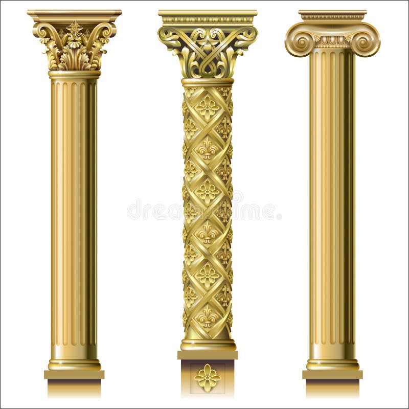 Ensemble De Colonnes Classiques Illustration de Vecteur - Illustration ...