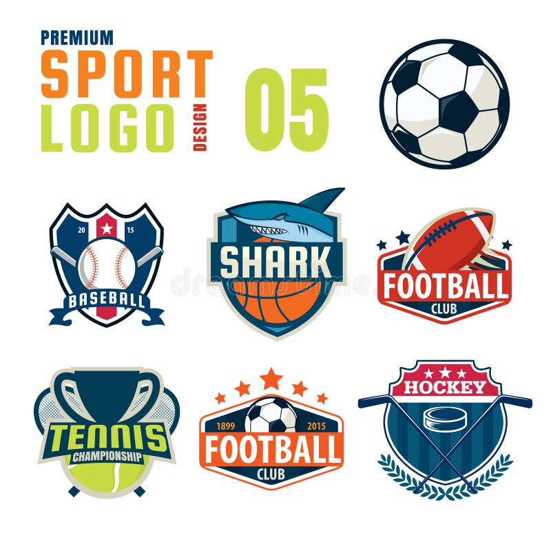 Ensemble De Conception De Logo De Sport Illustration de Vecteur ...