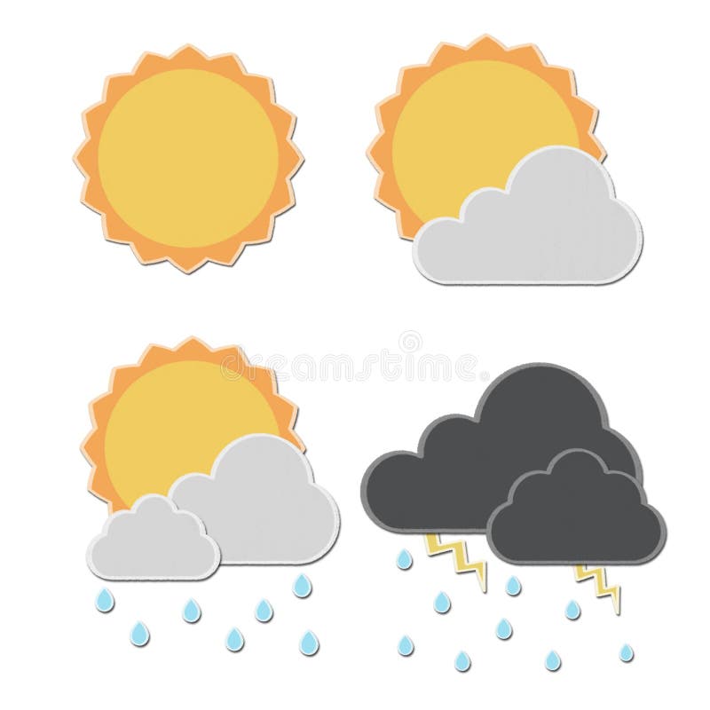 Ensemble De Dessin De Temps Illustration Stock - Illustration du nuage ...