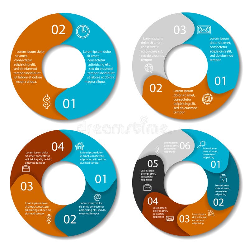Ensemble De Diagramme Infographic Rond Illustration de Vecteur ...