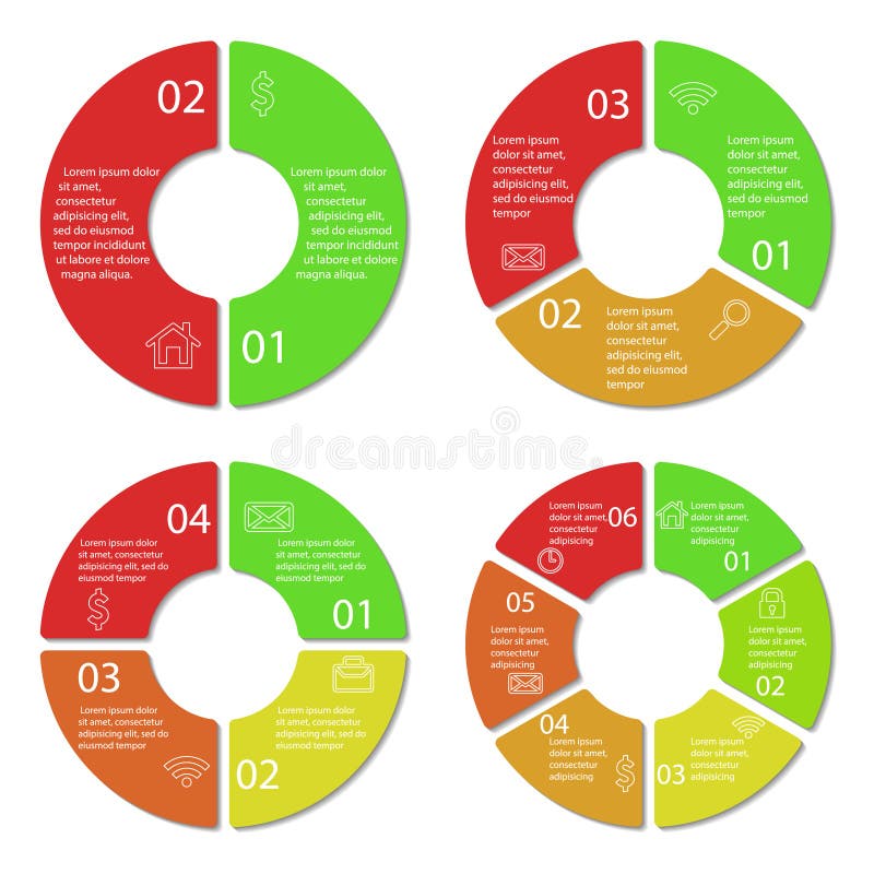 Ensemble De Diagramme Infographic Rond Illustration Stock ...