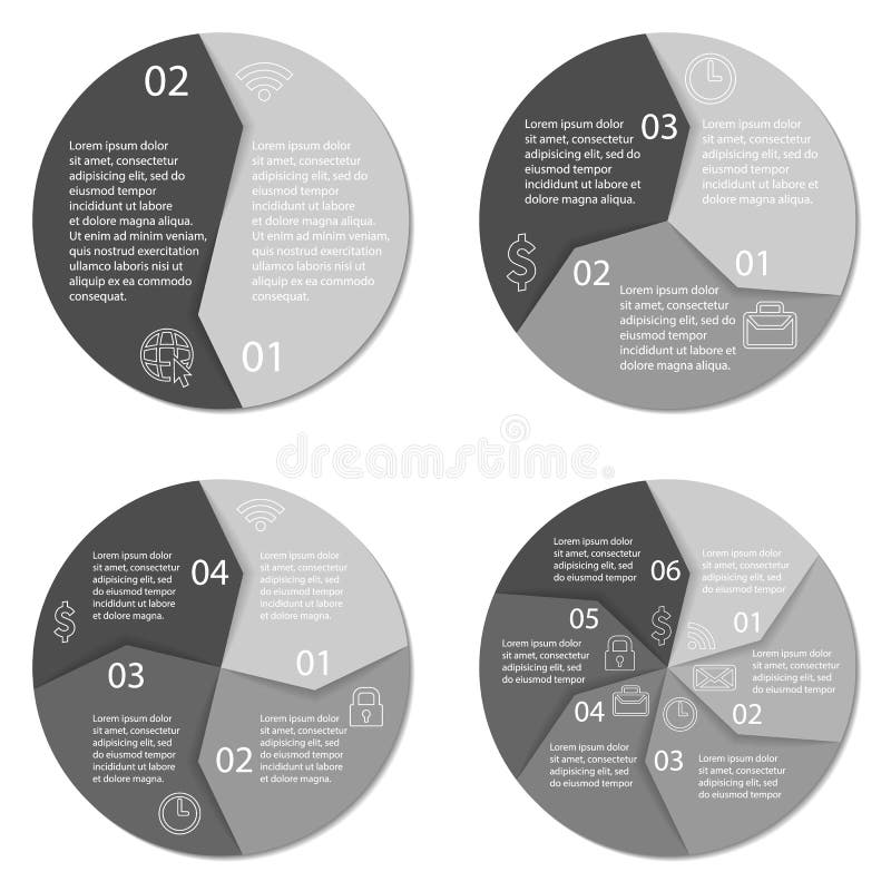 Ensemble De Diagramme Infographic Rond Illustration de Vecteur ...