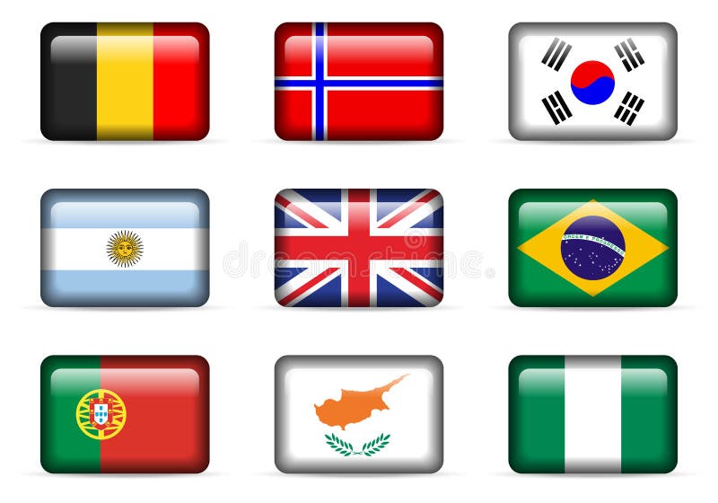 Ensemble De Drapeau National Illustration de Vecteur - Illustration du ...