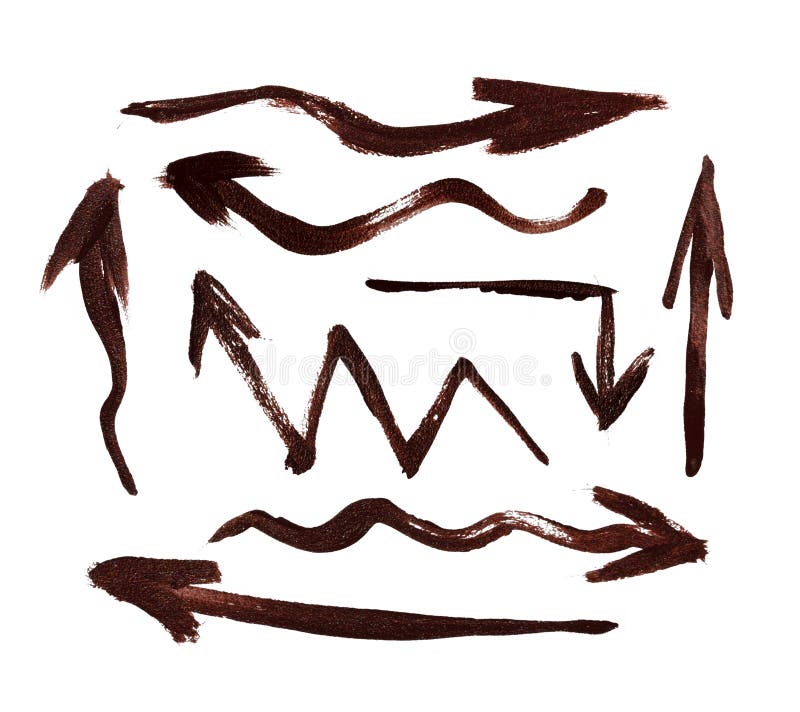 Ensemble De Flèches Manuscrites De Brosse Illustration Stock ...