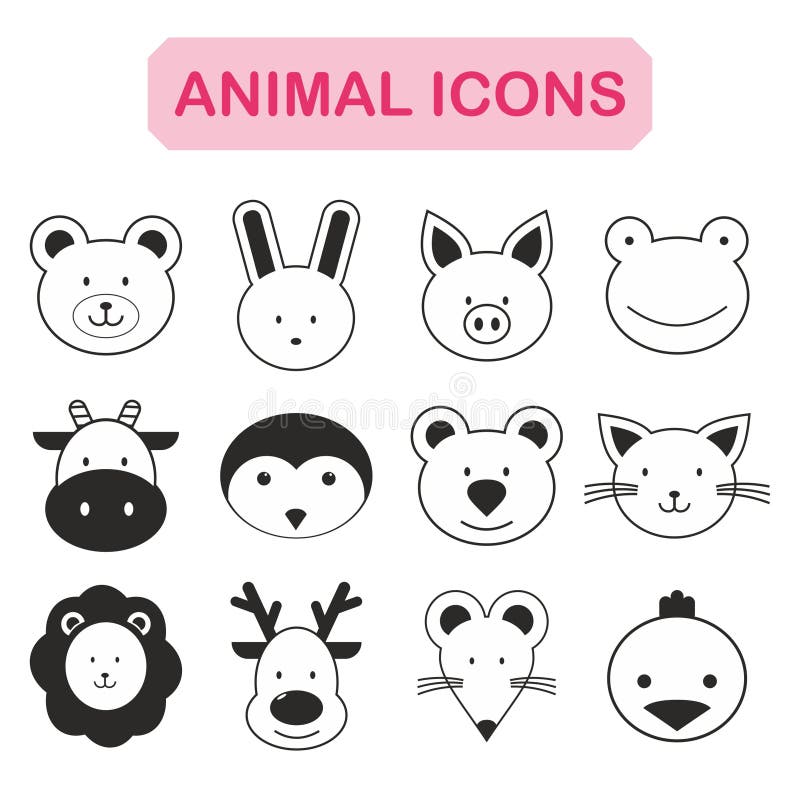 Ensemble De Graphisme Animal Illustration de Vecteur - Illustration du ...