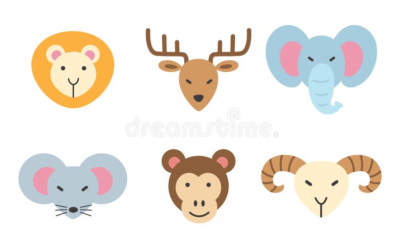 Ensemble De Graphisme Animal Illustration de Vecteur - Illustration du ...