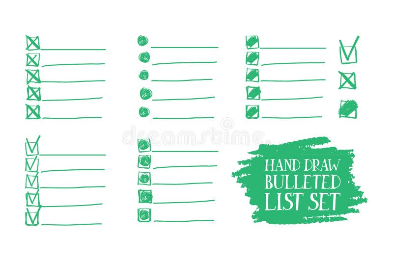 La Liste à Puces Est Manuscrite Illustration De Vecteur Illustration ...