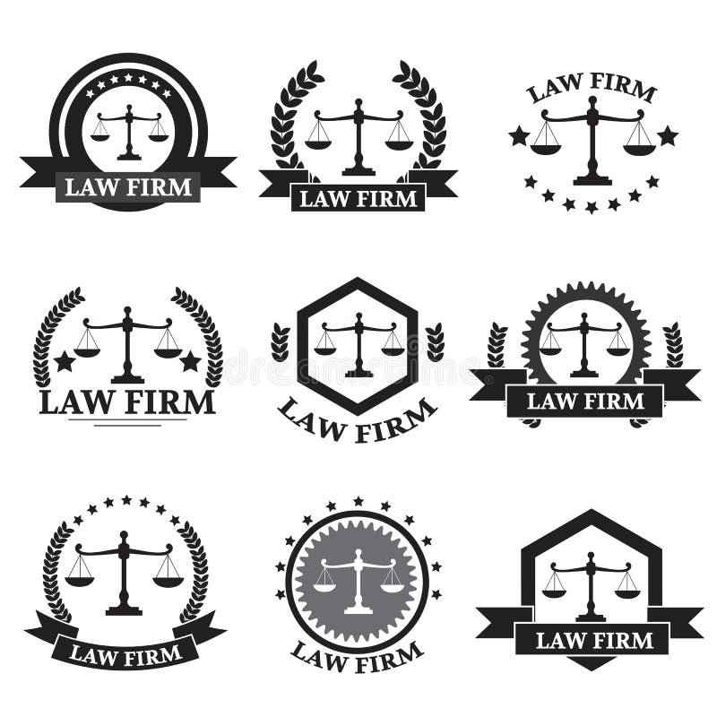 Logos de cabinet d'avocats illustration de vecteur. Illustration du ...