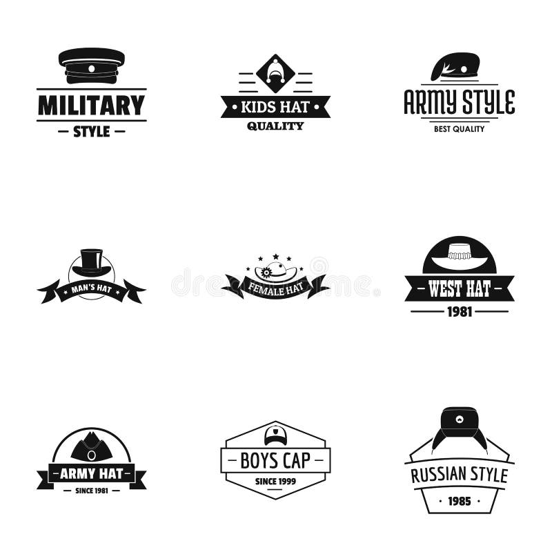 Ensemble De Logo De Kepi, Style Simple Illustration de Vecteur ...