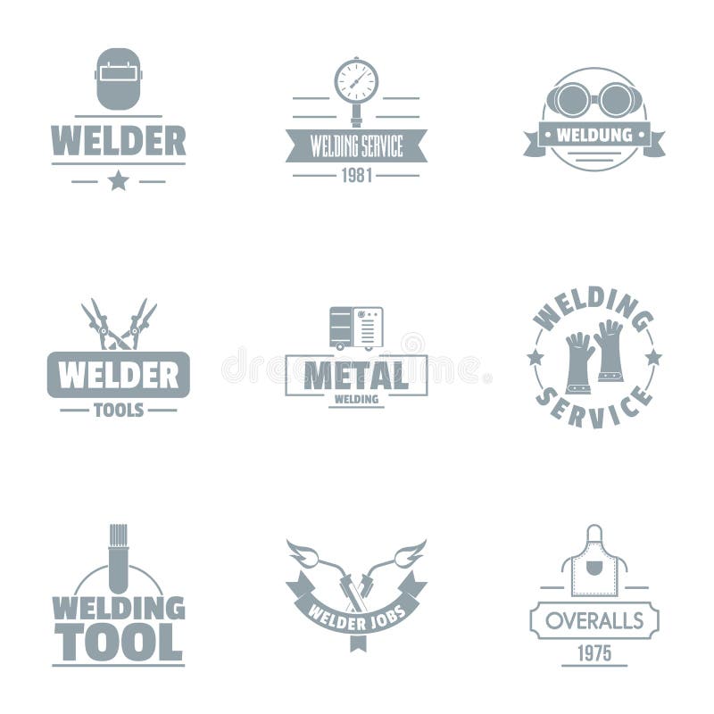 Ensemble De Logo De Soudure, Style Simple Illustration de Vecteur ...
